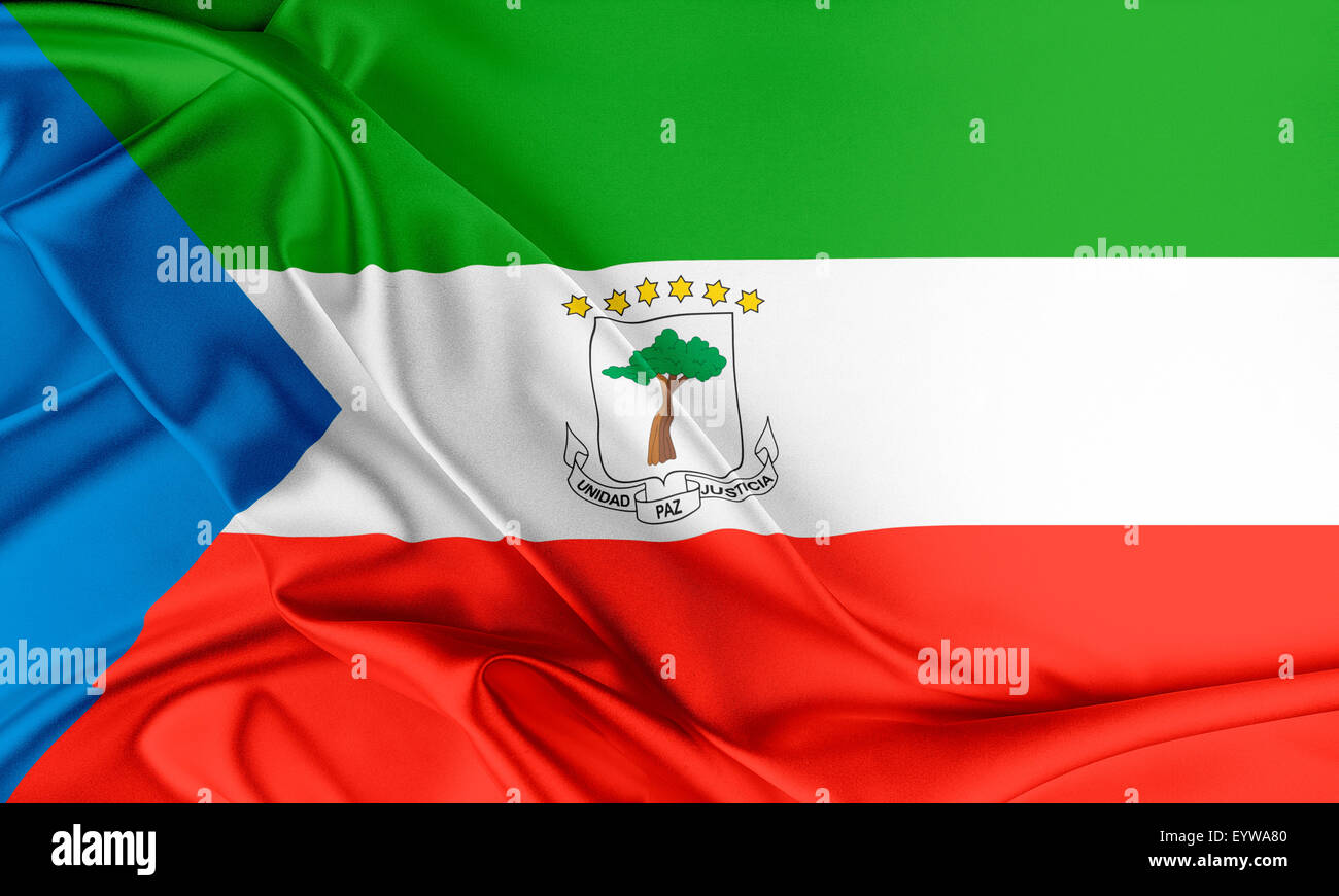 Equatorial Guinea Flag Stock Photo - Alamy