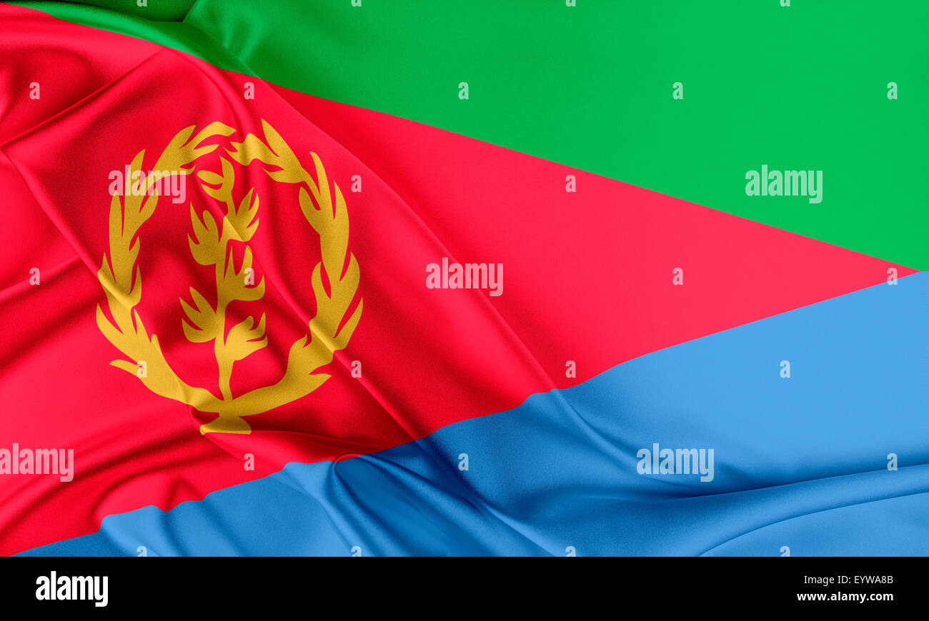 Flag eritrea waving wind hi-res stock photography and images - Alamy