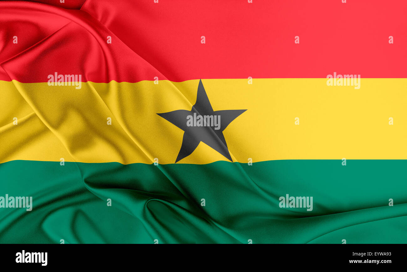 Ghana waving flag hi-res stock photography and images - Alamy