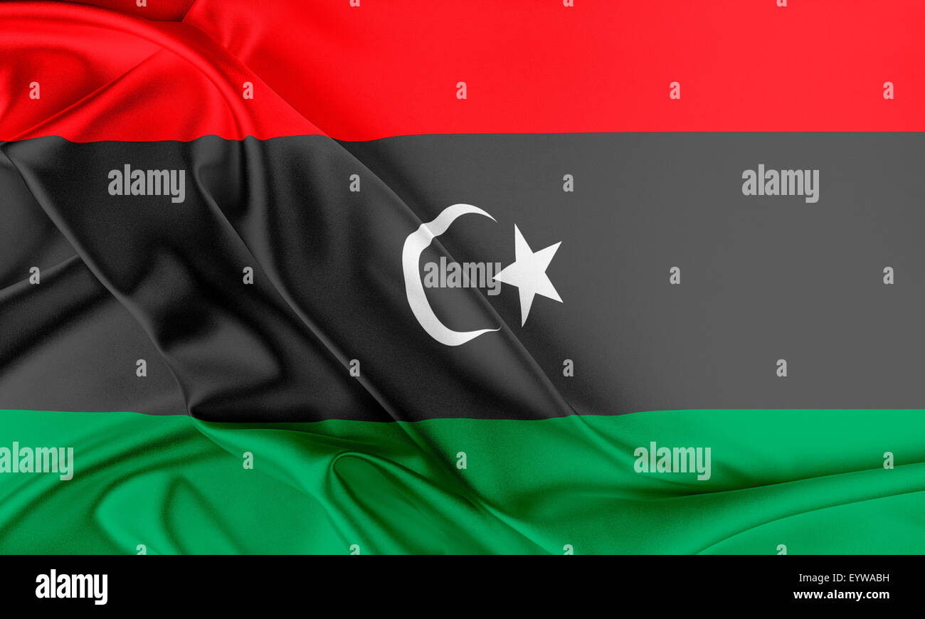Libya waving flag hi-res stock photography and images - Alamy