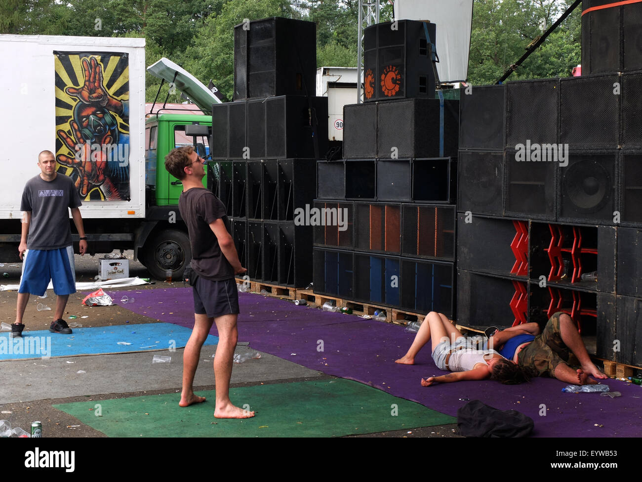 About two-thirds of the participants in a mass rave held at a former ...