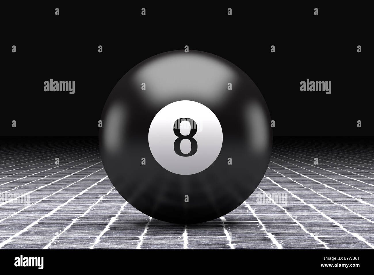 3d rendering of an eight billiard ball Stock Photo - Alamy