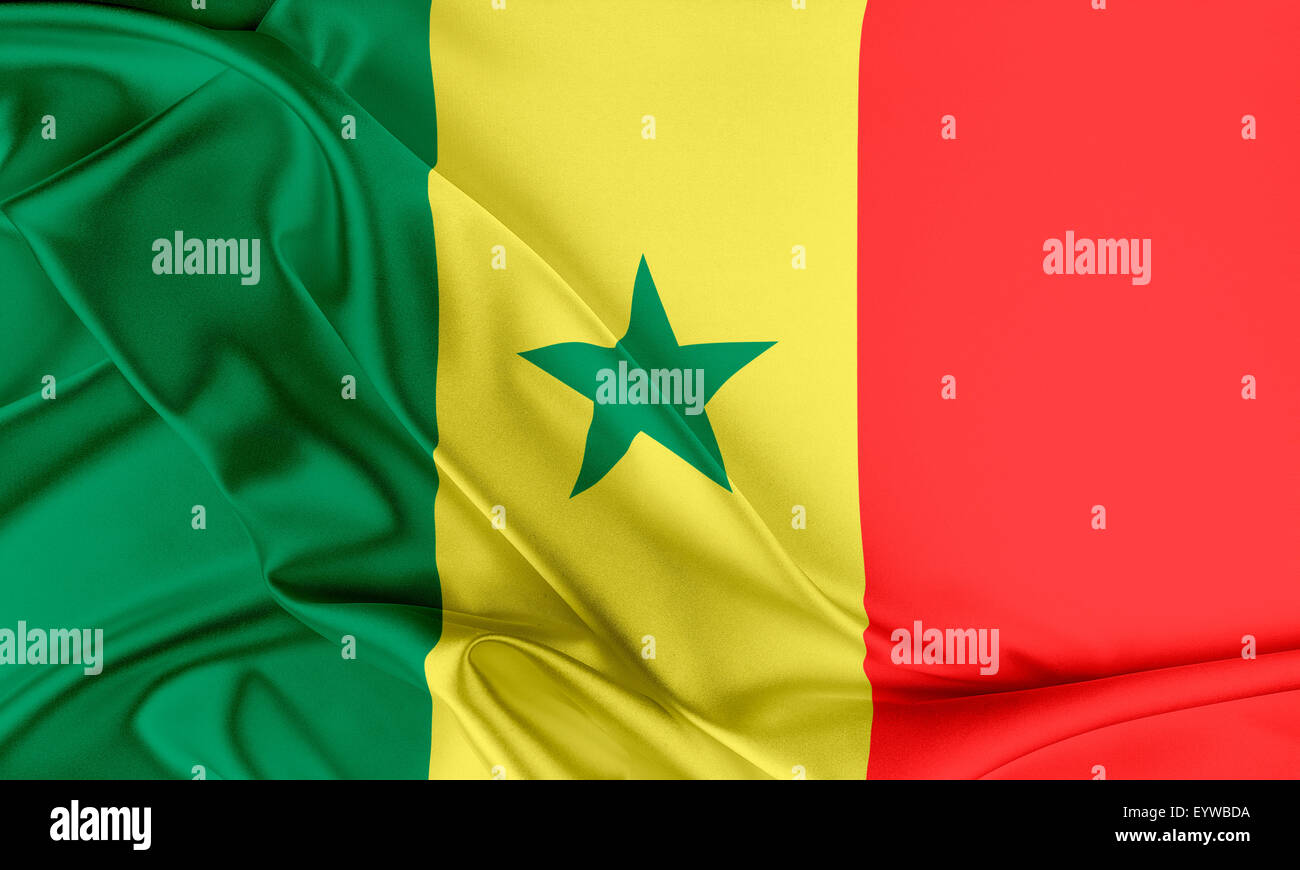 Senegal flag flying hi-res stock photography and images - Alamy