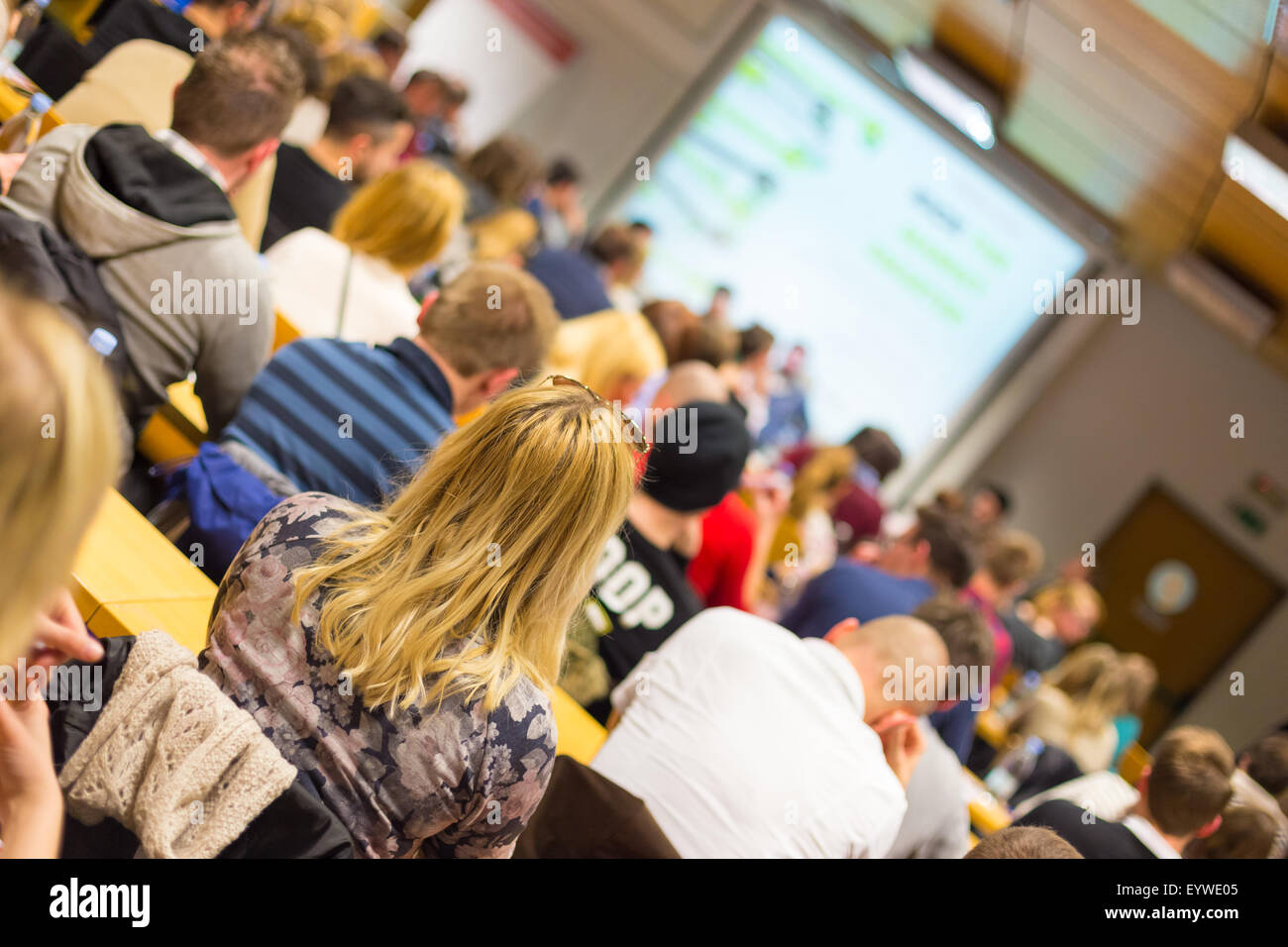 Workshop at university lecture hall Stock Photo - Alamy