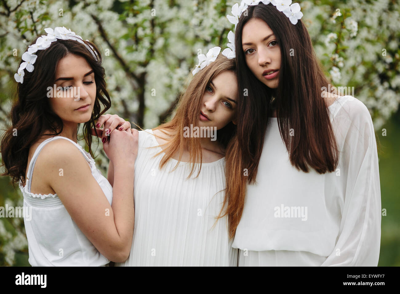 three beautiful girls Stock Photo - Alamy