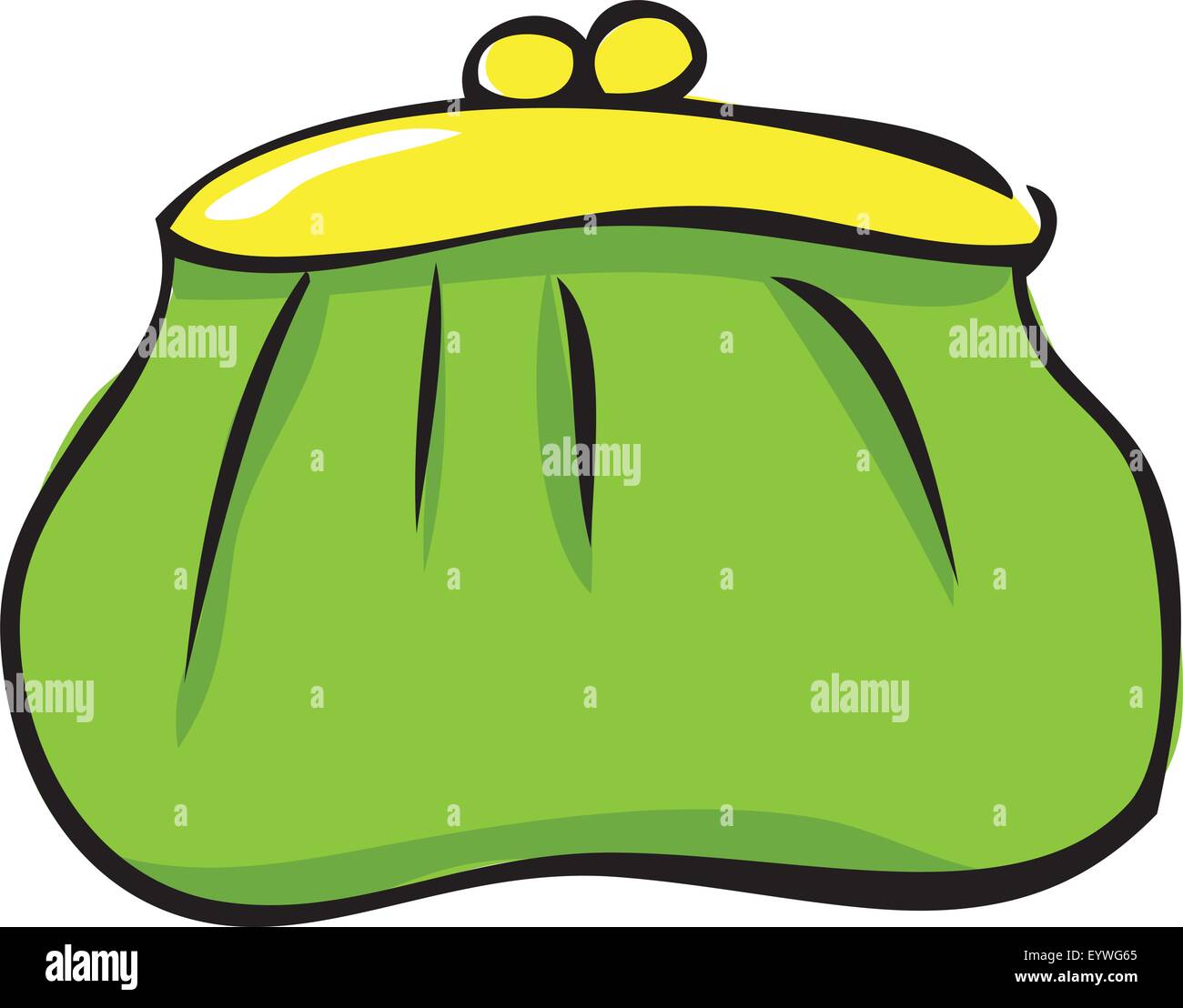 Old purse on white Stock Vector Images - Alamy