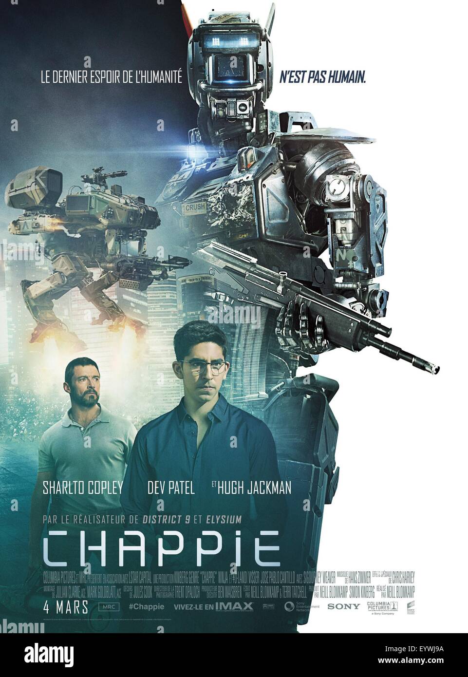 Chappie Year 2015 USA Mexico Director Neill Blomkamp Movie poster Fr Stock Photo Alamy