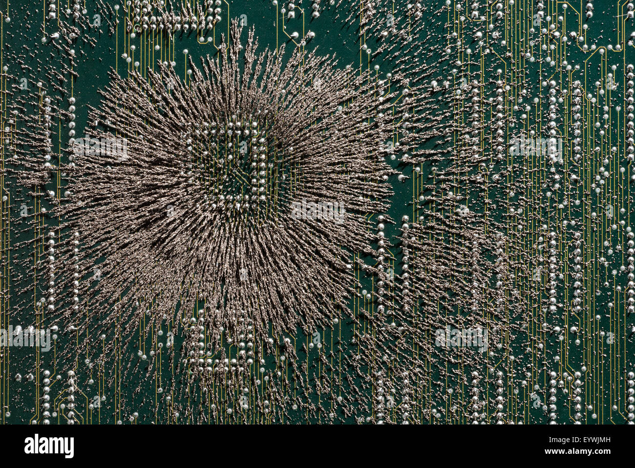 spreading disease virus of invisible magnetic waves on circuit board of ...