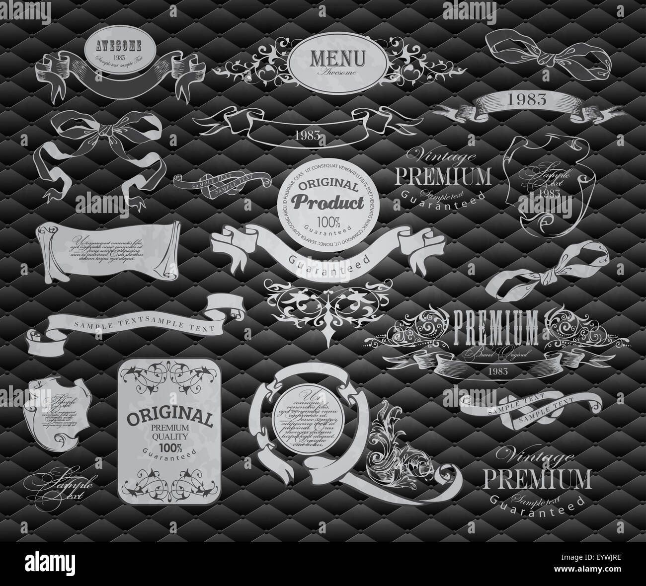 calligraphic design elements Stock Photo - Alamy