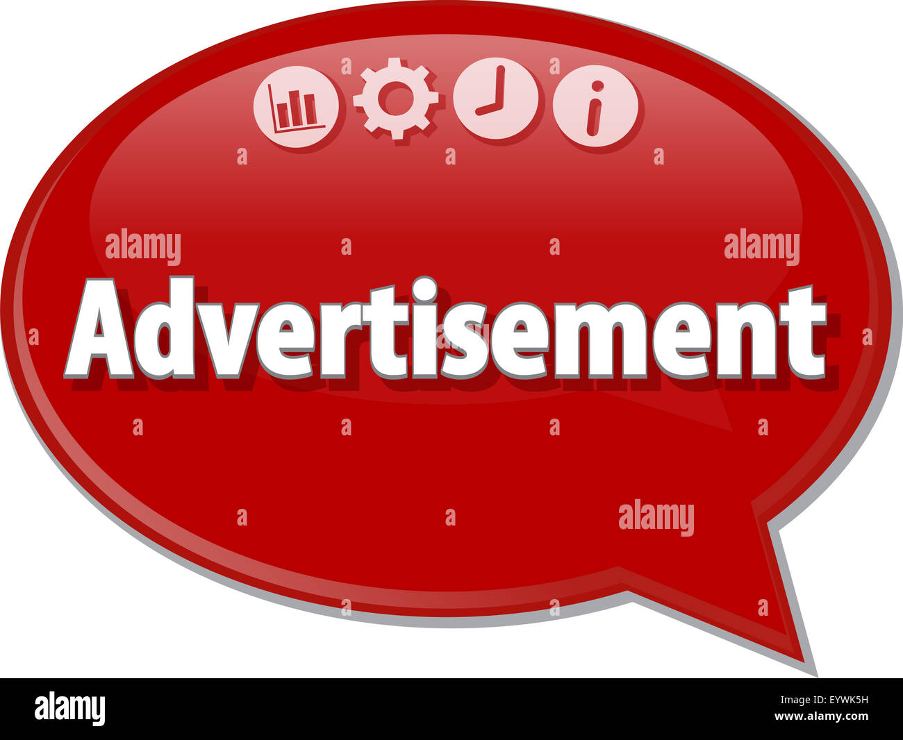 Speech bubble dialog illustration of business term saying Advertisement ...