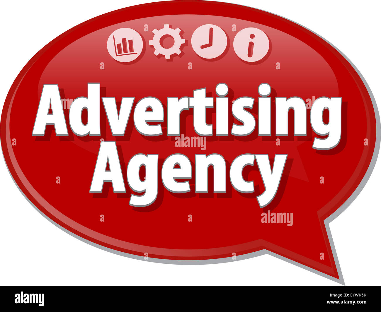 Speech bubble dialog illustration of business term saying Advertising ...