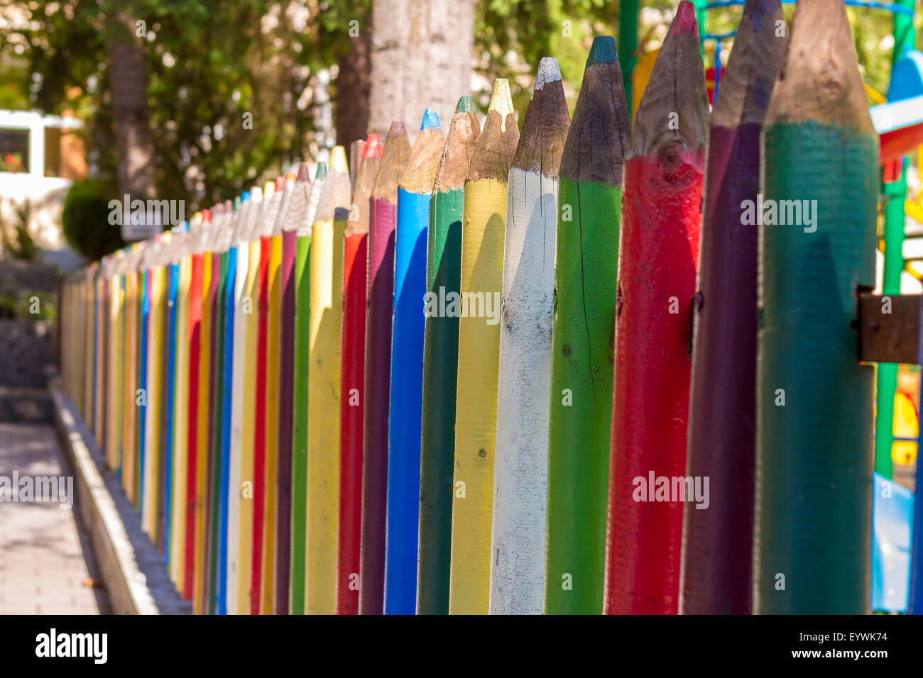 Pencil fence hi-res stock photography and images - Alamy