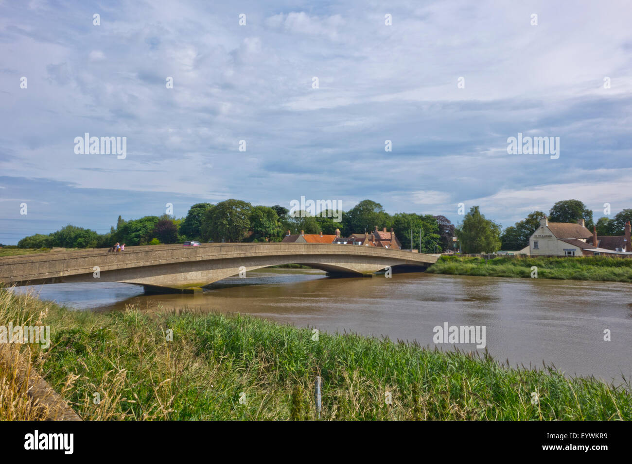 bridge over fen river great ouse Wiggenhall St Germans Stock Photo - Alamy
