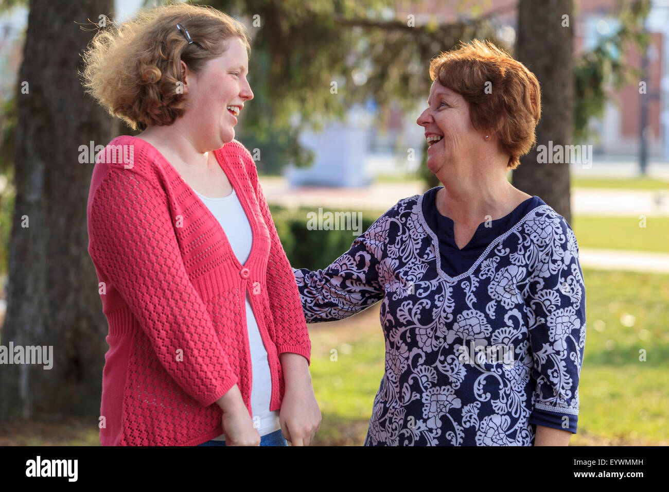 Mother and daughter with Autism enjoying the outdoors Stock Photo - Alamy