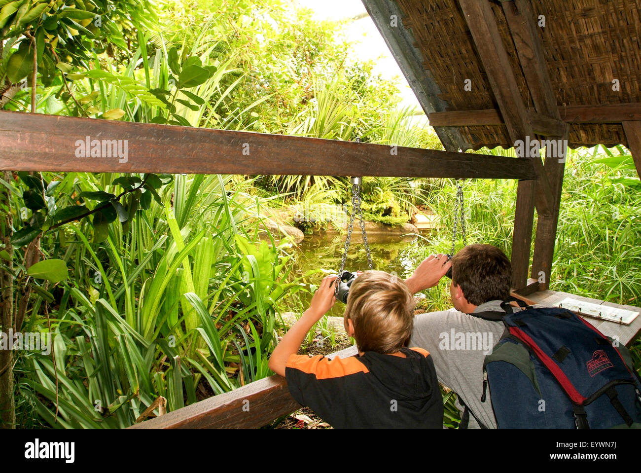 Zurich, Switzerland - 22 August 2006: People observing exotic animals ...