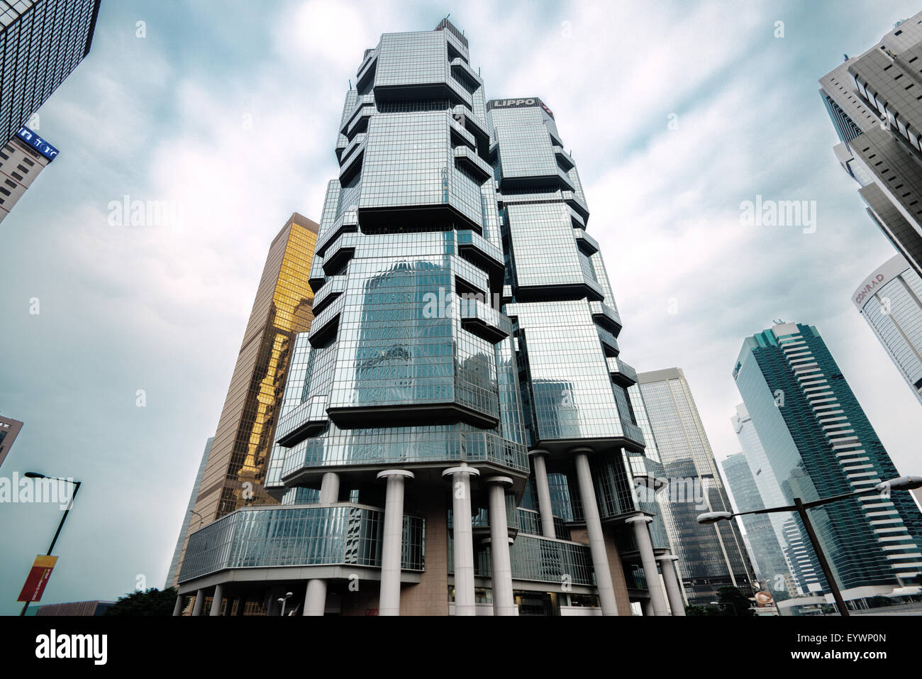 Lippo Centre in Wanchai district, Hong Kong, China, Asia Stock Photo ...