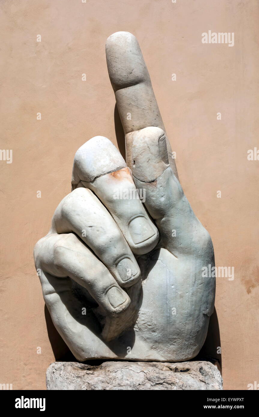 Hand of Emperor Constantine I, 4th century AD, Capitoline Museum, Rome ...