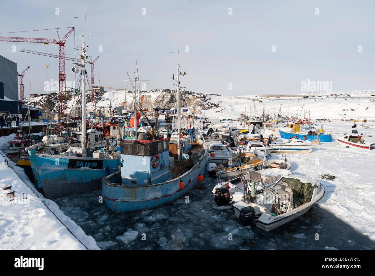 Ilulissat harbour, Greenland, Denmark, Polar Regions Stock Photo - Alamy