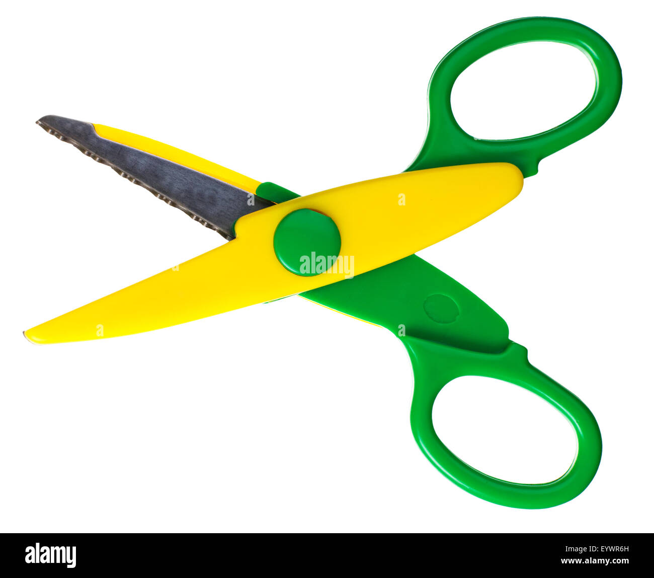the green scissors isolated on white background Stock Photo - Alamy