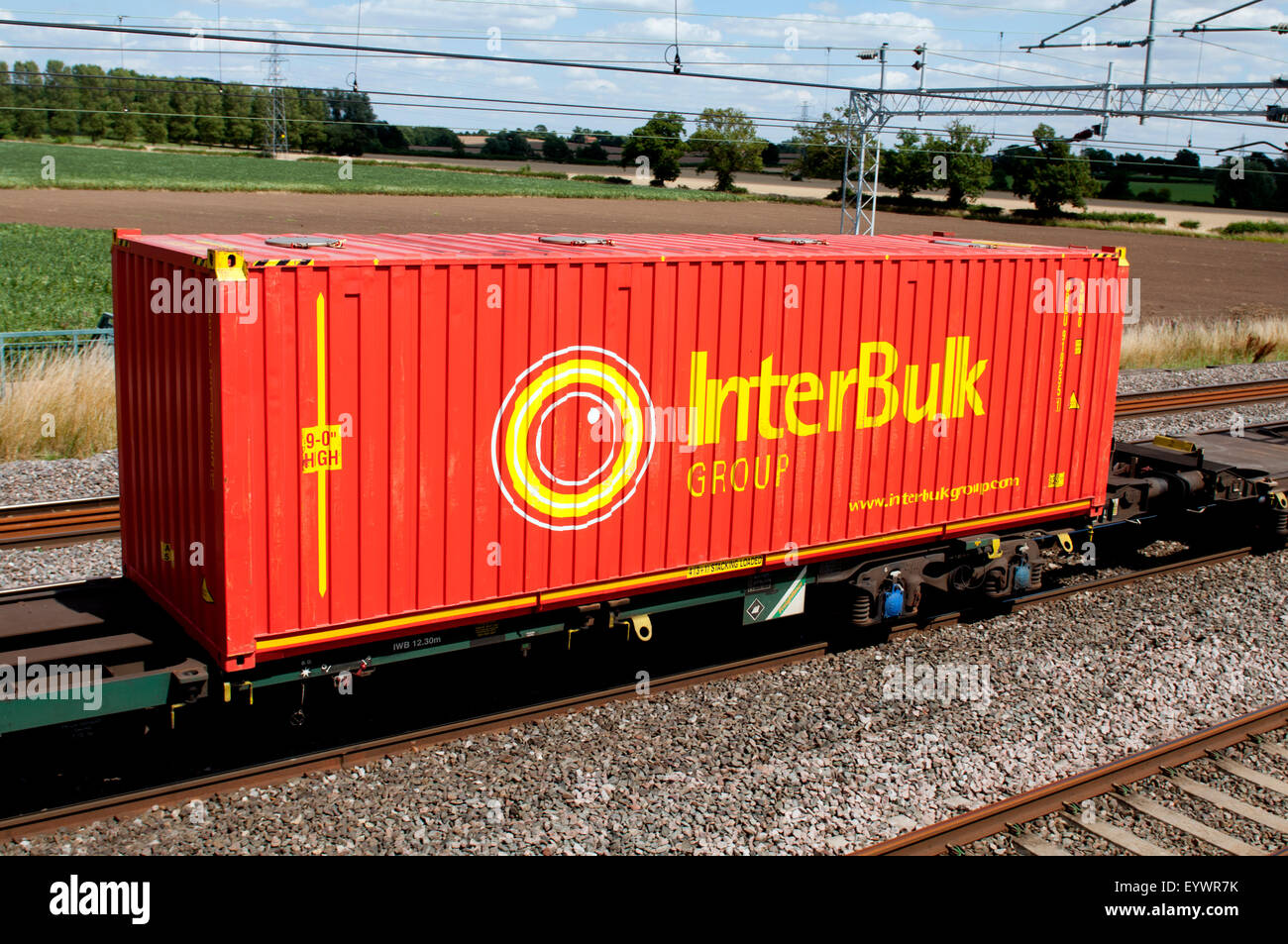 InterBulk container on the West Coast Main Line train, Easenhall ...