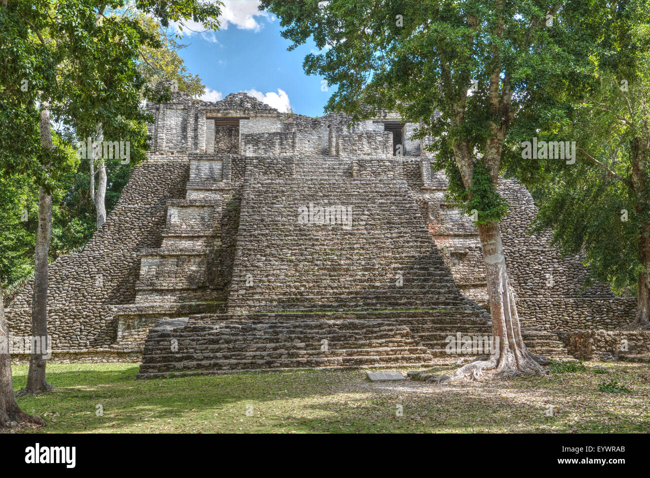 Structure 6, Kohunlich, Mayan archaeological site, Quintana Roo, Mexico ...