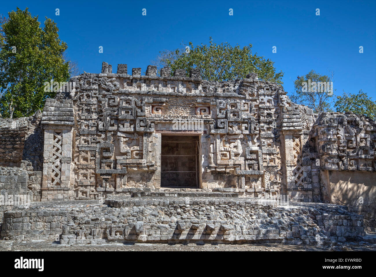 Monster Mouth Doorway, Structure II, Hochob, Mayan archaeological site ...