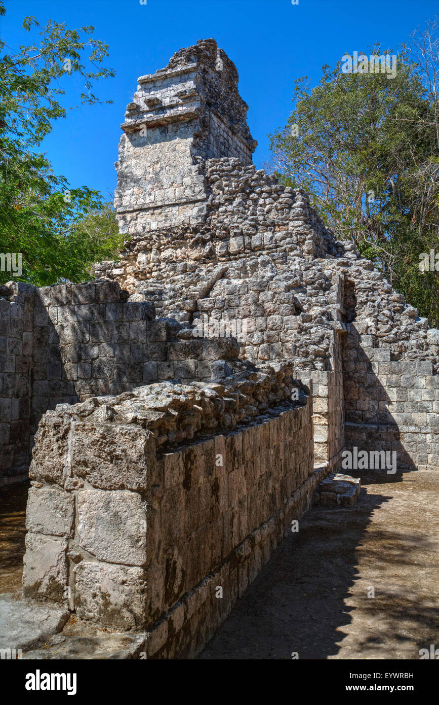 Structure VI, Hochob, Mayan archaeological site, Chenes style, Campeche ...