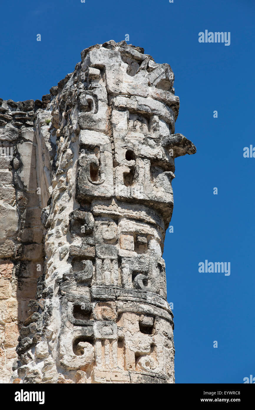Chac Rain God, Dzibilnocac (Painted Vault) Temple, Dzibilnocac, Mayan ...