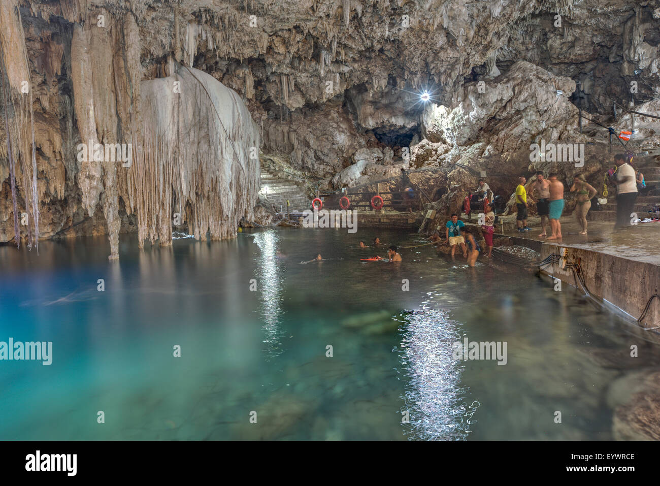 Cenote Dzitnup, near Valladolid, Yucatan, Mexico, North America Stock ...
