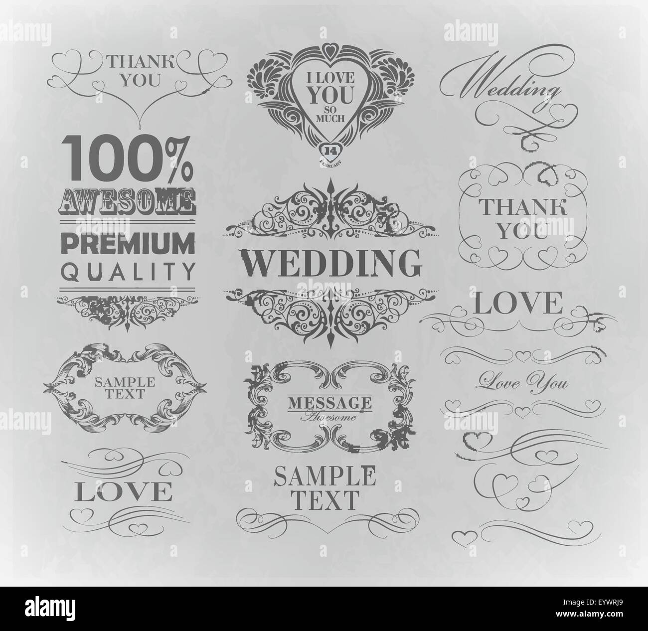 calligraphic design elements Stock Vector Image & Art - Alamy