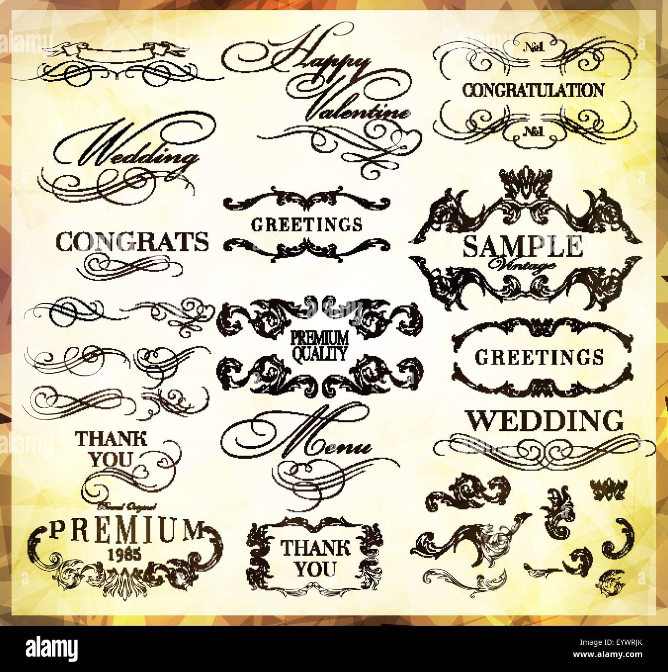 calligraphic design elements Stock Vector Image & Art - Alamy