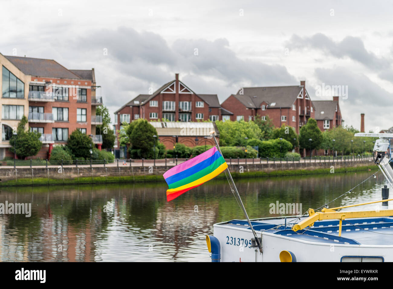 Belfast dock area among tourists destination Stock Photo - Alamy