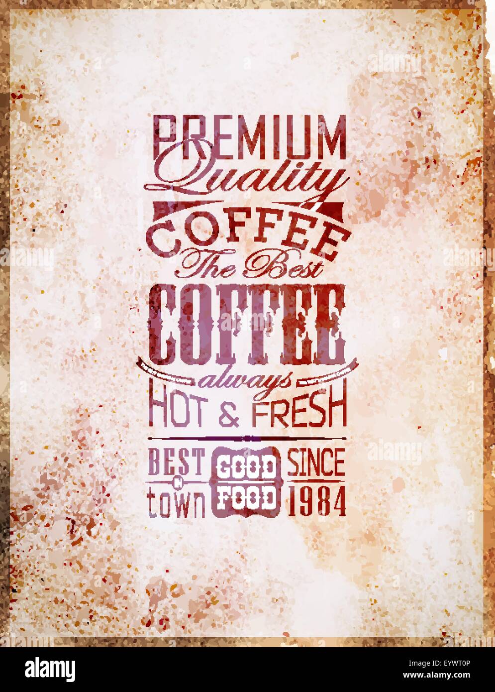 Set Of Vintage Retro Coffee Stock Vector Image & Art - Alamy