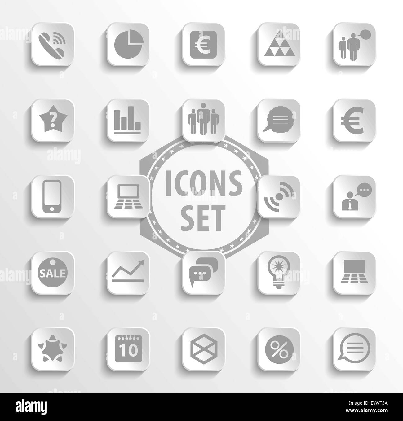 Set of web icons Stock Vector Image & Art - Alamy
