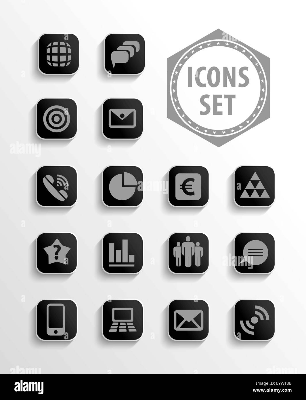 Set of web icons Stock Vector Image & Art - Alamy