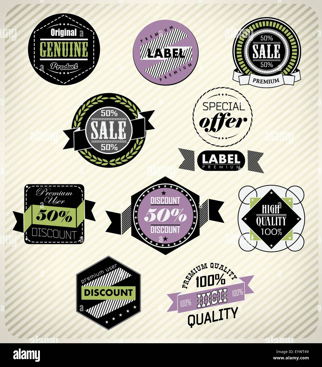 Set of vintage retro labels Stock Vector Image & Art - Alamy