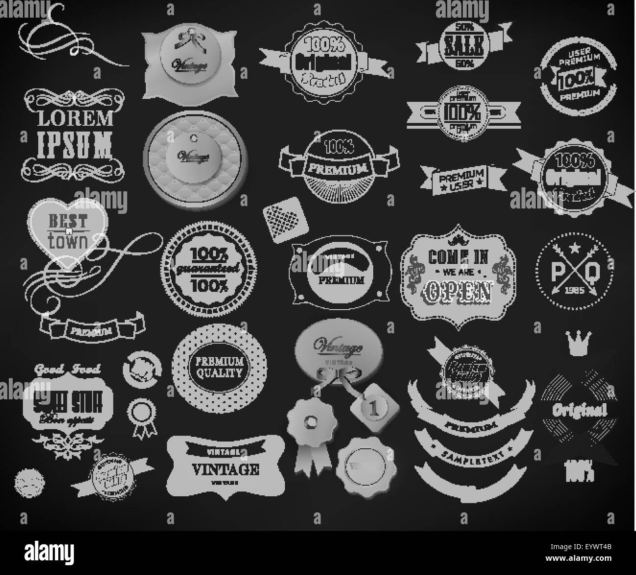 Set of vintage retro labels Stock Vector Image & Art - Alamy