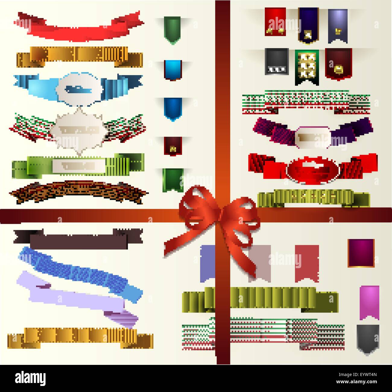 Set of vector retro ribbons, old Stock Vector Image & Art - Alamy