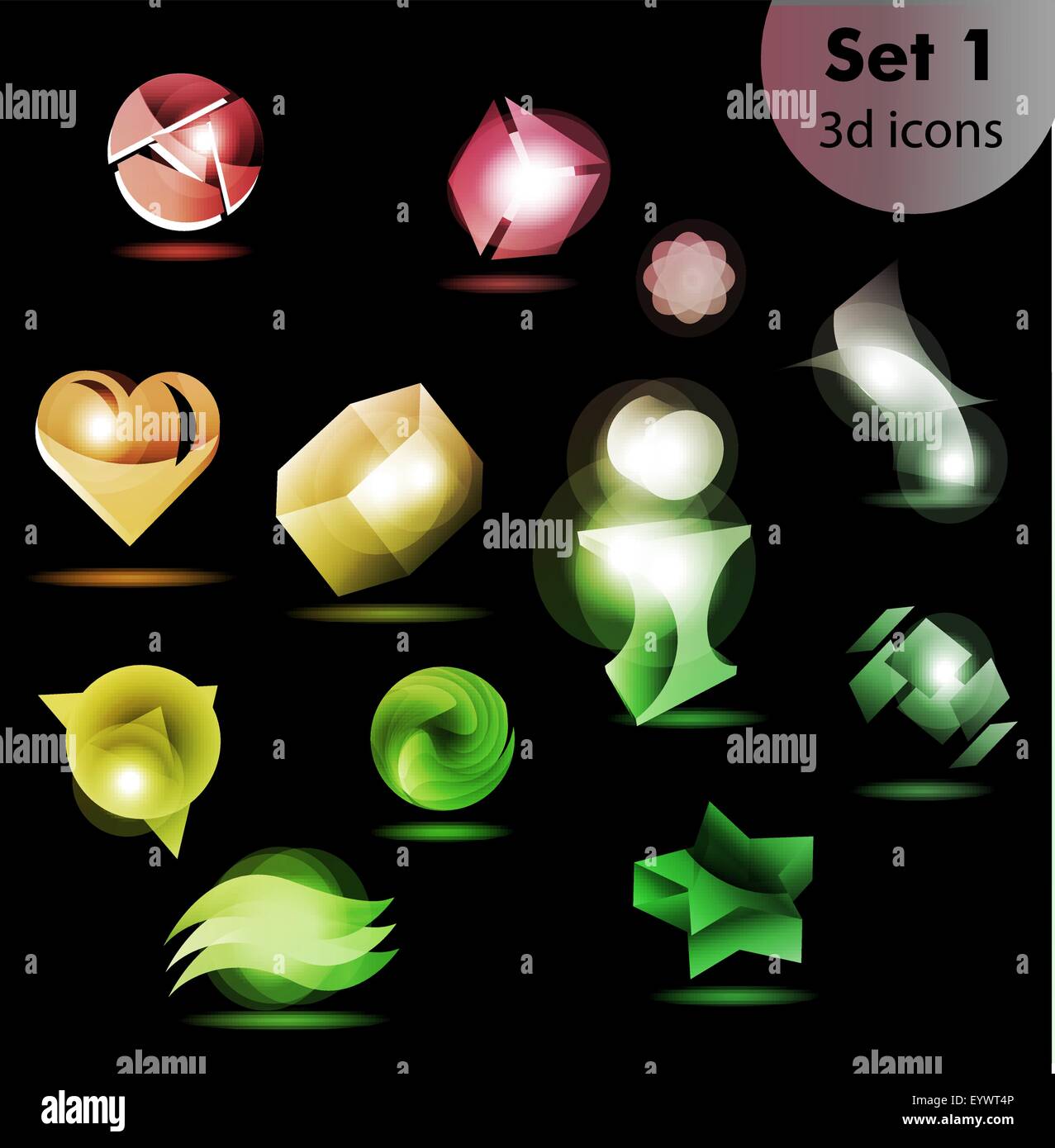 large collection of detailed vector icons and design elements Stock ...