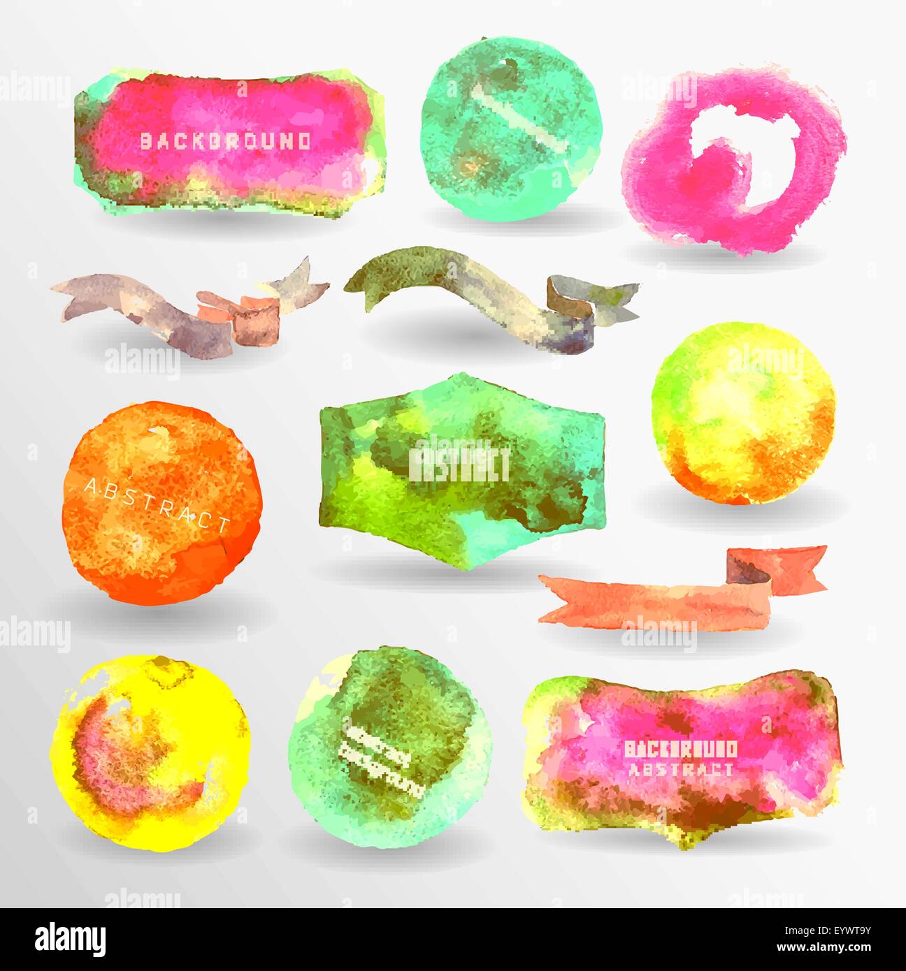 Set of watercolor label Stock Vector Image & Art - Alamy