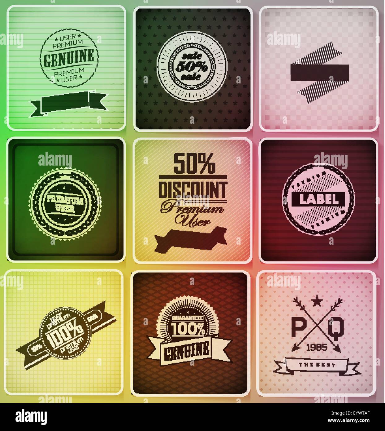 Set of vintage retro labels Stock Vector Image & Art - Alamy