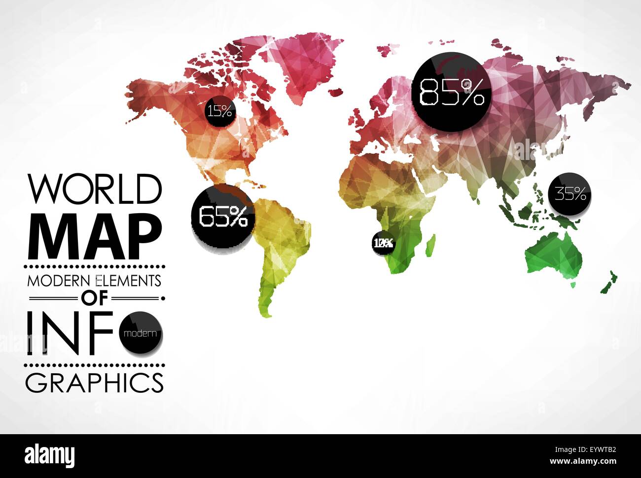 World map infographic template. All countries are selectable Stock ...