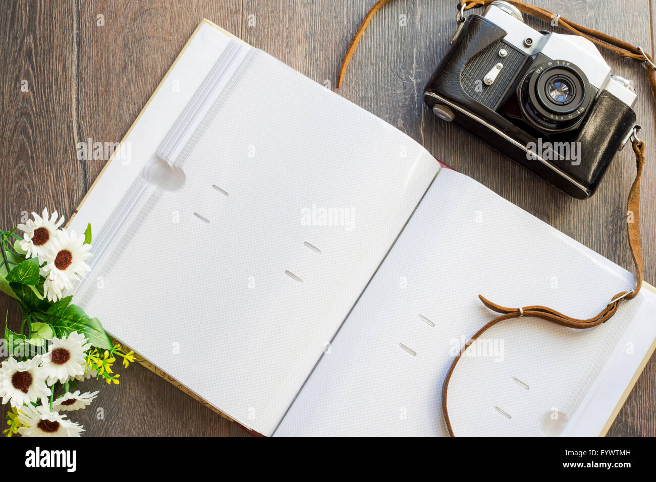 top view of retro camera Stock Photo - Alamy