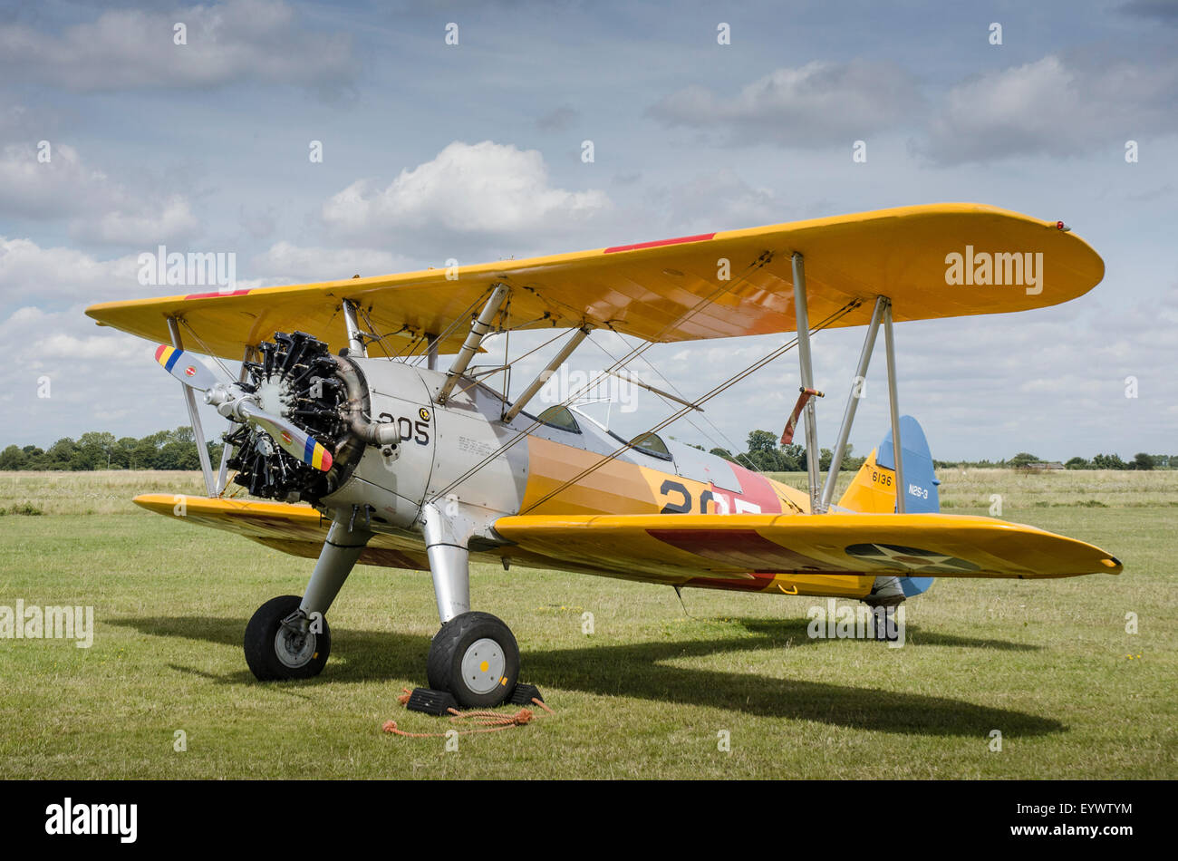 Boeing Stearman N2S-3 Kaydet G-BRUJ 6136 in US Navy colours at Old ...