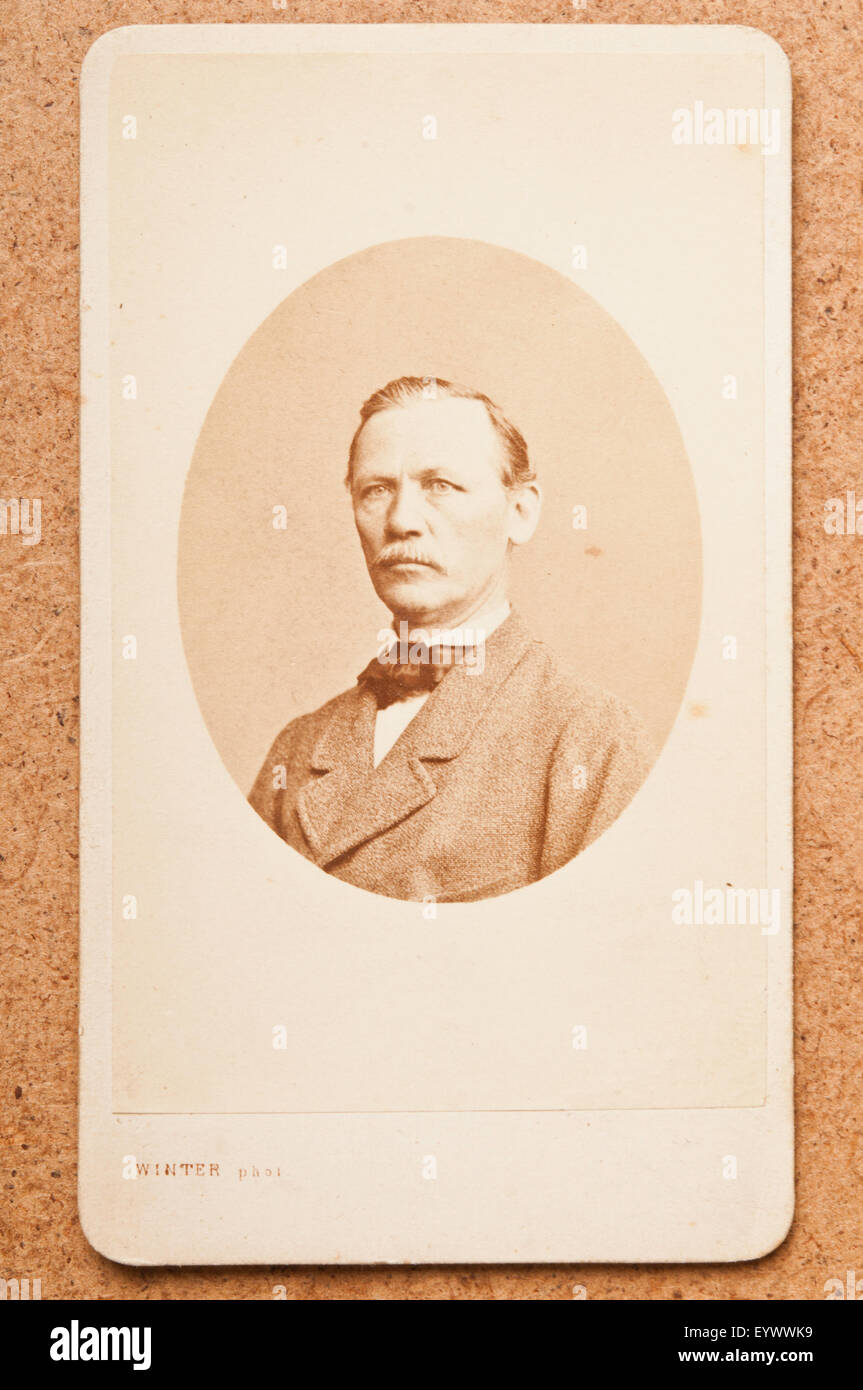 antique 19th century cdv or carte de visite photo portrait of a man ...