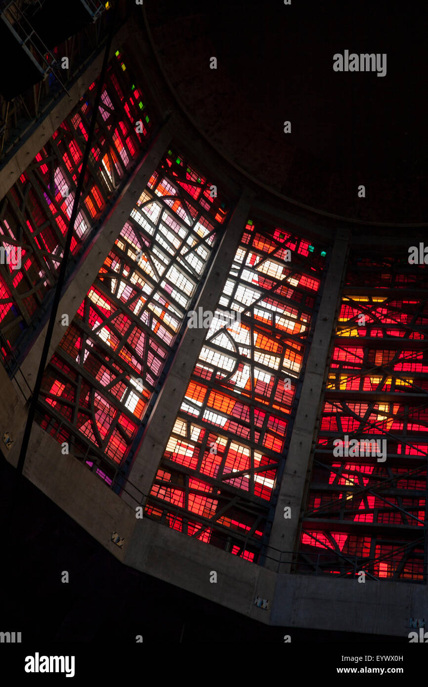 Stained Glass Window and Interior of Roman Catholic Metropolitan ...