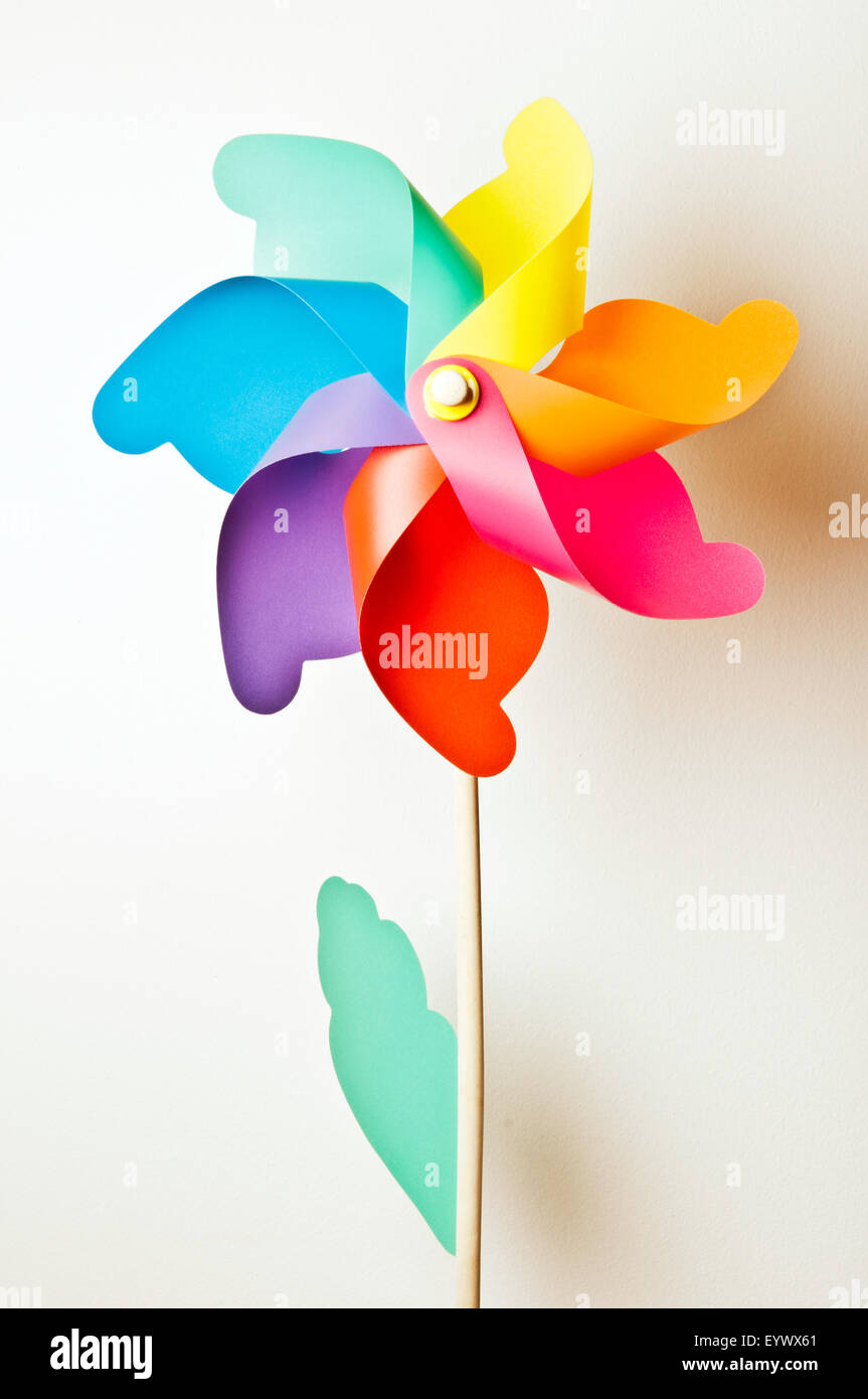 colorful plastic pinwheel Stock Photo - Alamy