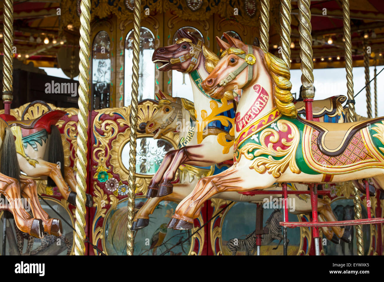 Funfair roundabout hi-res stock photography and images - Alamy