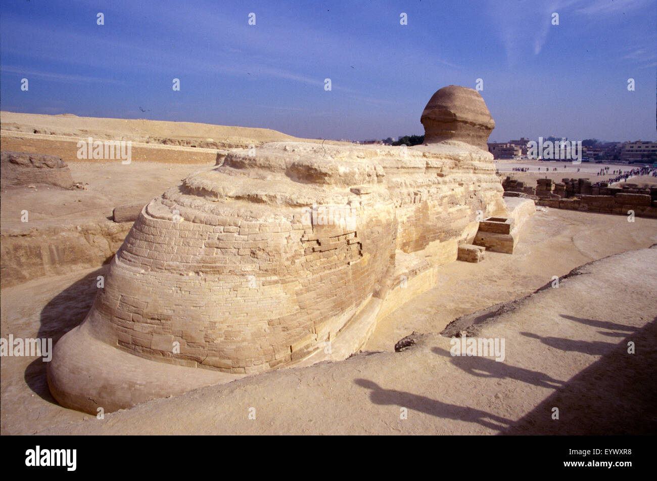 DECEMBER 2002 - GIZEH: Sphinx, the pyramids of Gizeh, Cairo, Egypt ...