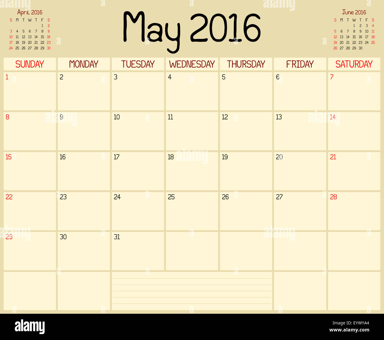 Hand Written Notes Calendar High Resolution Stock Photography and ...